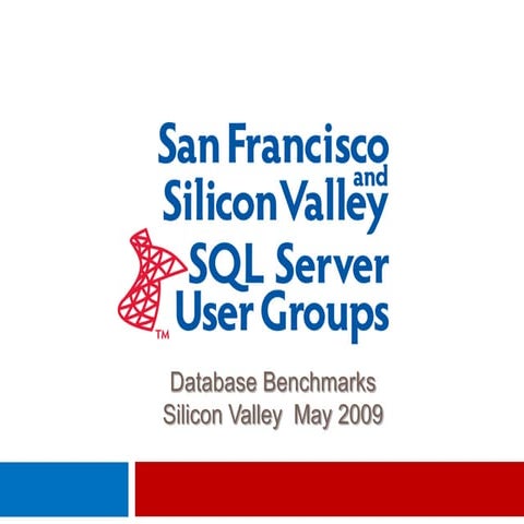 Database Benchmarks Silicon Valley Sql Server User Group Meeting May