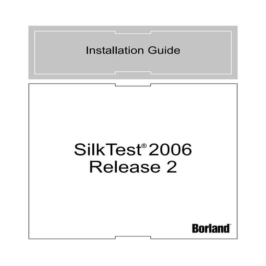 Silk Test Install Guide | PDF