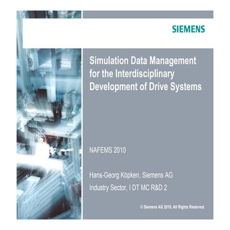 Simulation data management for the Interdisciplinary Development of ...