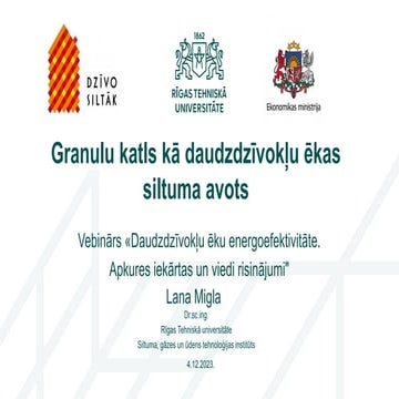 Granulu katls kā daudzdzīvokļu ēkas siltuma avots | PDF
