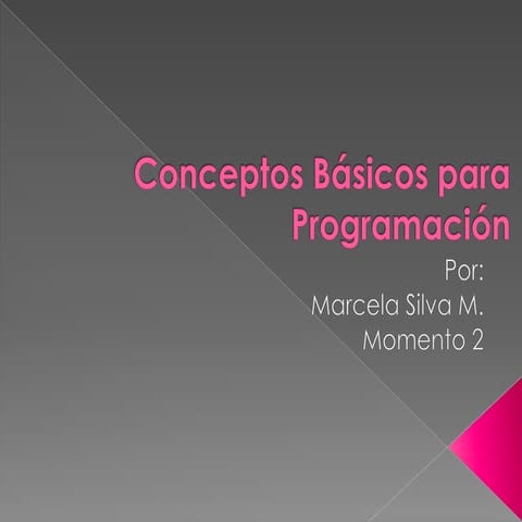 Silva marcela conceptos_básicos_programación_m2 | PPTX | Programming Languages | Computing