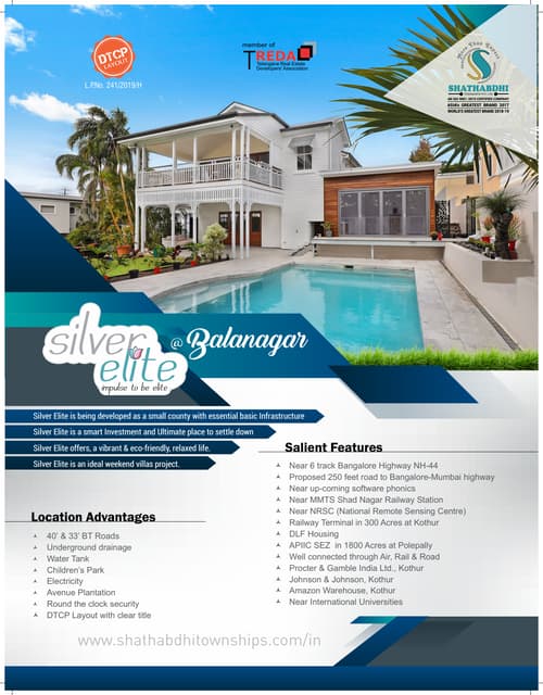 Shathabdhi Townships Silver Castle Route Map and Price Details | PDF