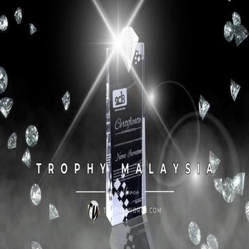 Silver Diamond Crystal Trophies at Trophy-World Malaysia | Custom ...