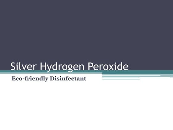 Silverhydrogenperoxide, Chemical engineer at Silver hydrogen peroxide