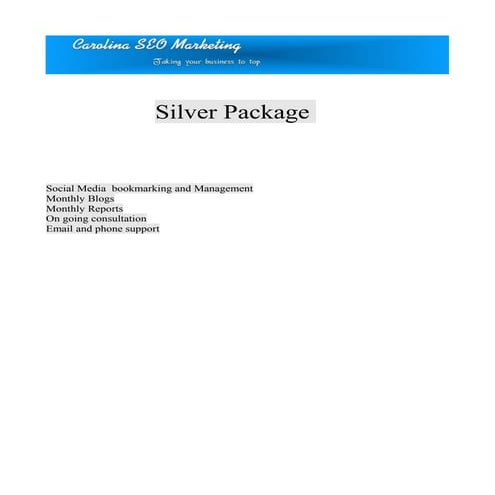 Silver package | ODT