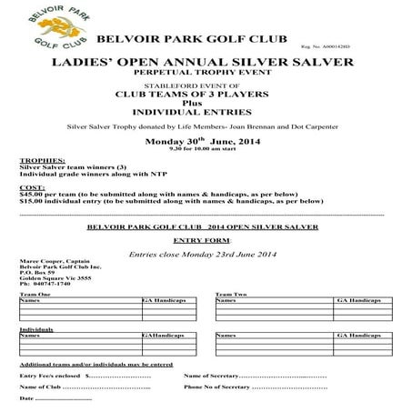 Silver salver flyer 2014 | PDF