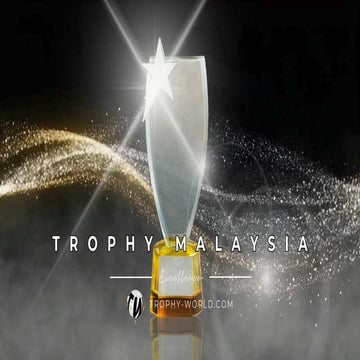 New Shape Golden Star Crystal Trophies at Trophy-World Malaysia ...
