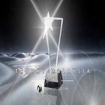 New Golden Star Crystal Trophies at Trophy-World Malaysia | Custom ...
