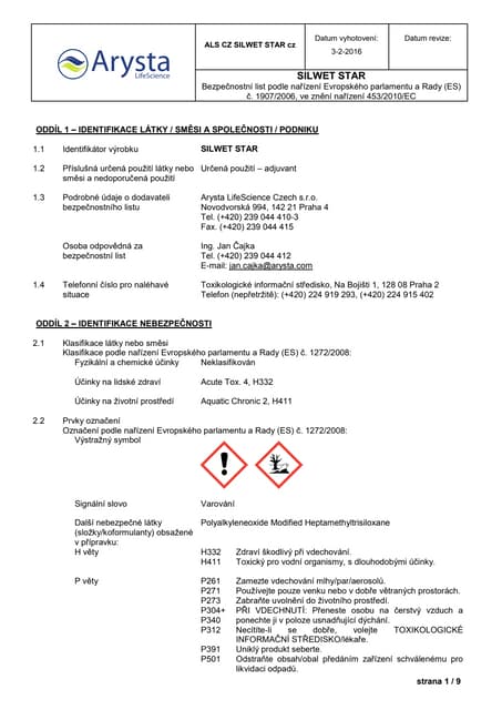 Silwet star label | PDF