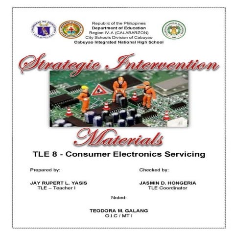 Strategic Intervention Material for TLE 8 - Electronics | PPTX