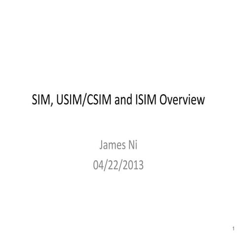 sim-usim-csim-and-isim document and note | PPT