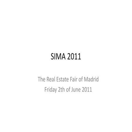 Sima 2011 | PPT
