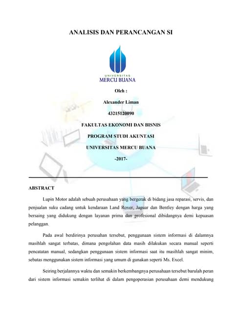 Sim, indah herlina, hapzi ali, analisis dan perancangan sistem informasi pt pertamina ...