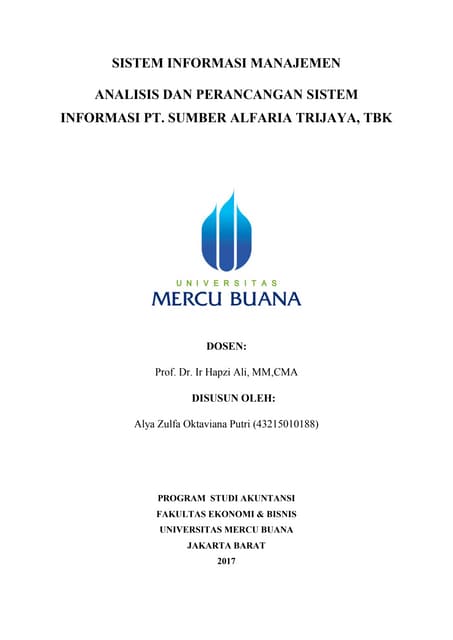 Studi kasus sistem informasi - pt indomarco prismatama | PPTX