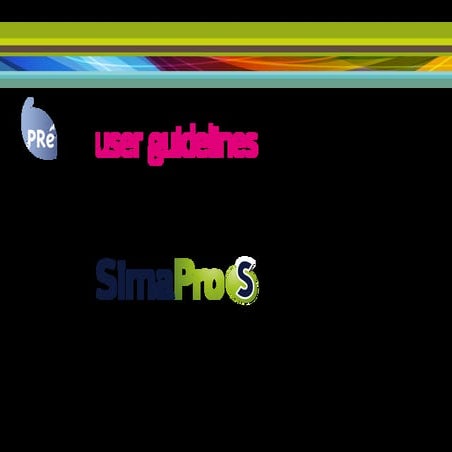 Sima pro user guidelines | PDF