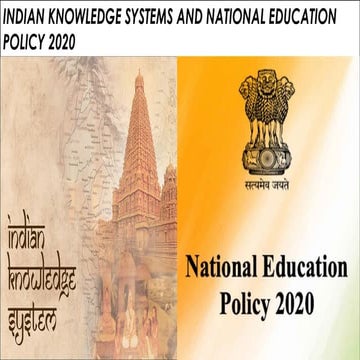 Indian knowledge system and national education policy 2020 | PPTX