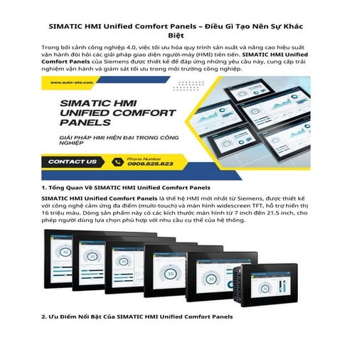 SIMATIC HMI Unified Comfort Panels – Điều Gì Tạo Nên Sự Khác Biệt | DOCX