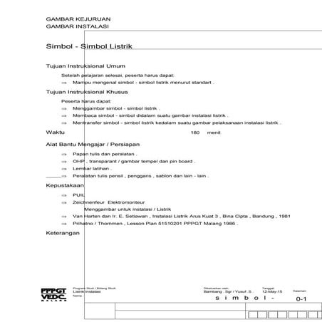 Simbol simbol gambar listrik | PDF