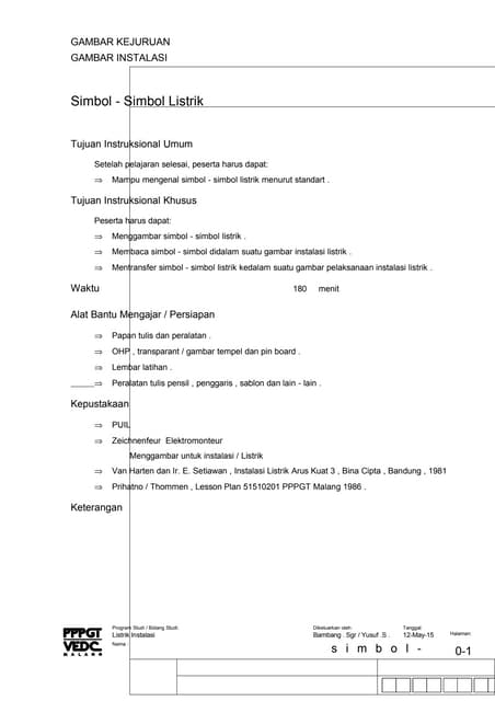 Simbol Komponen Elektronika | DOCX