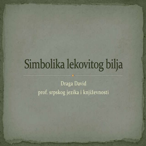 Simbolika biljaka | PPTX
