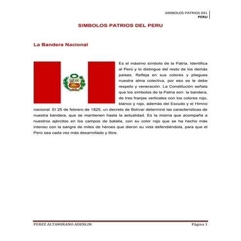 Los simbolos patrios | PDF