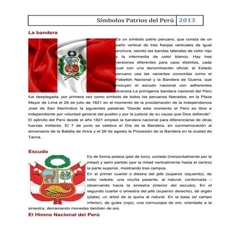 Simbolos patrios del peru | DOCX