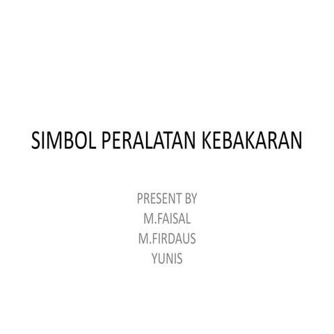 Simbol peralatan kebakaran | PPTX