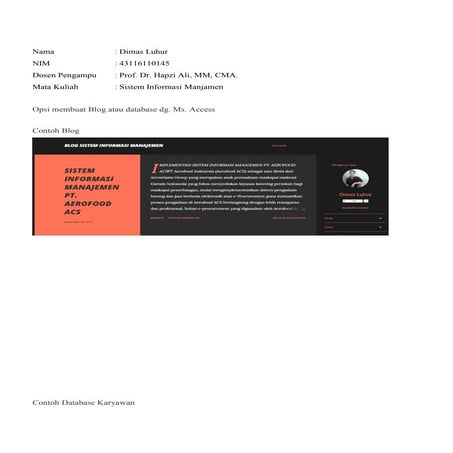 Membuat Database dengan Microsoft Acces | PDF
