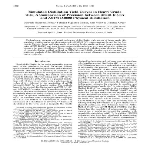 Simdis (simulated distillation) | PDF