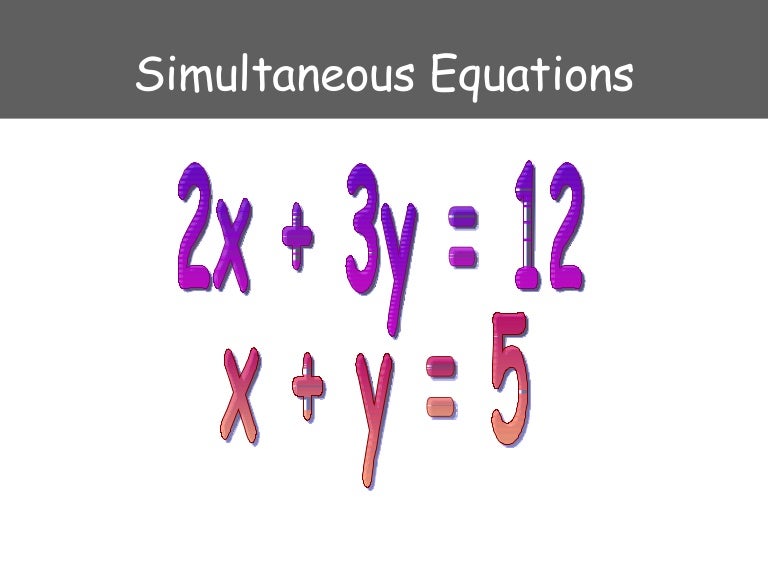 Simultaneous Equations