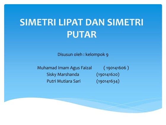 Modul 5 Simetri (simetri lipat, simetri putar) | PPTX