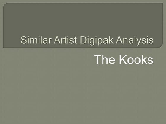 Detailed Digipak Analysis | PPT