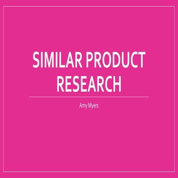 Similar product research | PPT