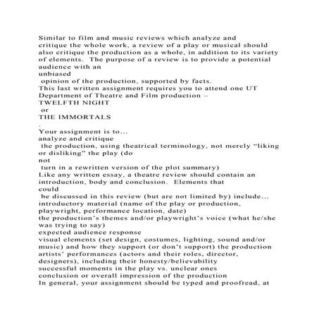 How to write a play review | PPTX