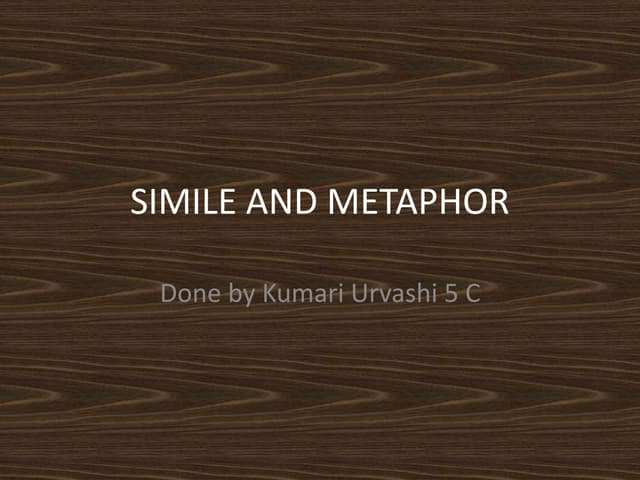 Simile powerpoint | PPT