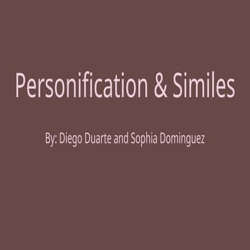 Presentation on Simile and Personification | PPTX