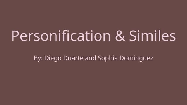 Personification | PPTX