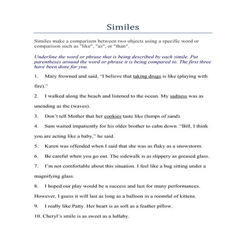 Similes | DOCX