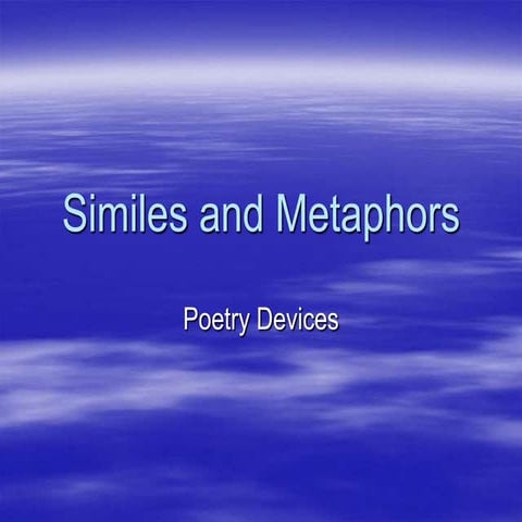 Similes and metaphors | PPSX | Poetry | Books and Literature