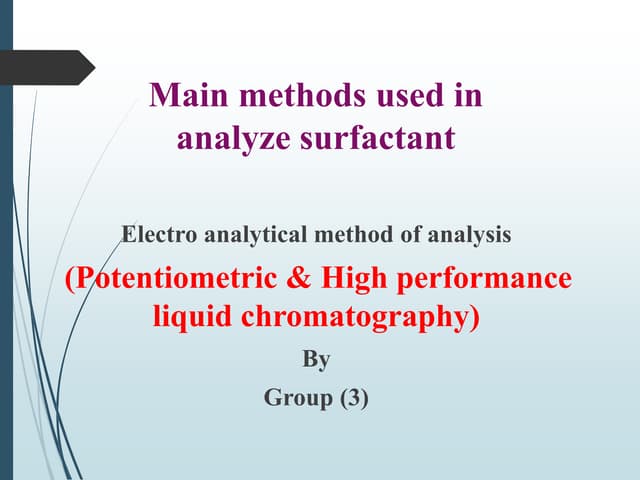 Electrochemical method of analysis | PDF