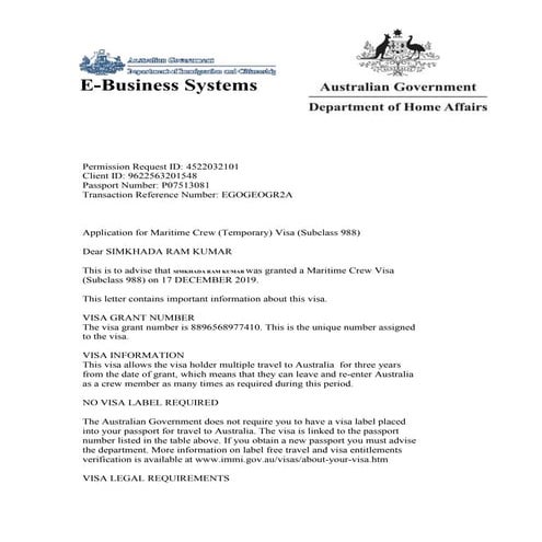 Simkhada ram kumar e visa | PDF