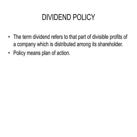 Walter’s model on dividend policy | PPTX