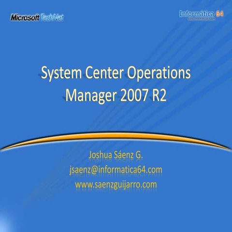 System Center Configuration Manager 2007 R2 SCCM | PPTX
