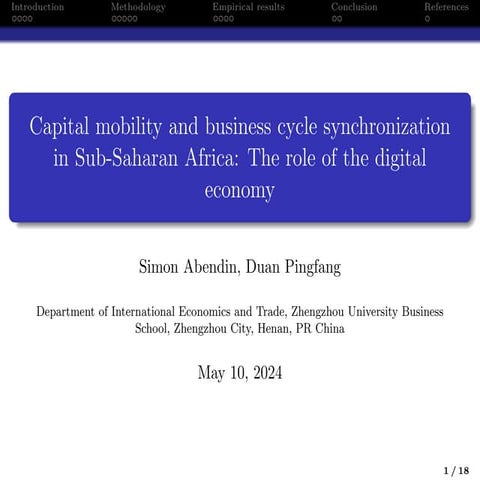 capital mobility and business cycle synchronization | PDF