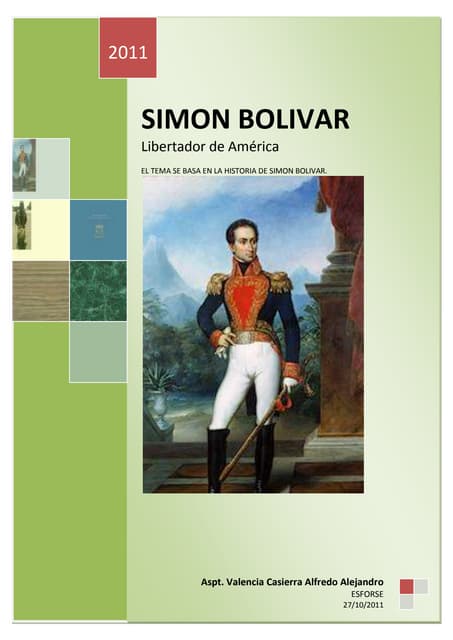 Vida y obra de simón bolívar | PDF