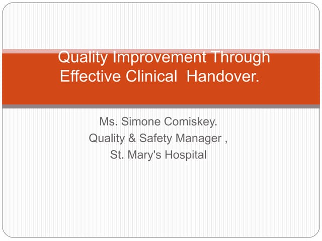 Presentation on Matrons Report | PPTX | Healthcare Industry | Industries