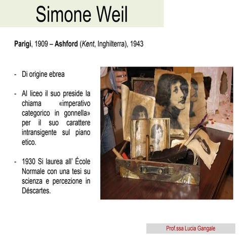 Simone Weil-by Lucia Gangale | PPTX