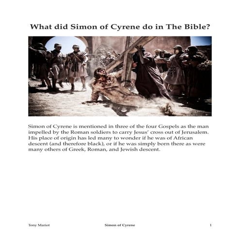 Simon of Cyrene | PDF
