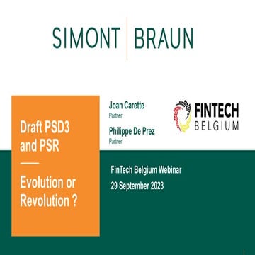 Simont Braun - Webinar PSD3 PSR Evolution or Revolution? | PPTX