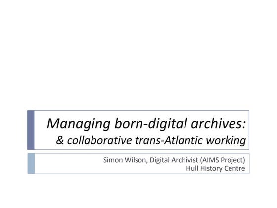 Archives 2.0: An Introduction | PPT